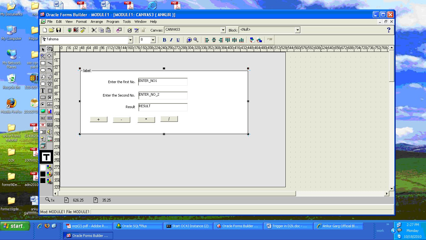 Ankur Garg Official Blog :- Oracle Developer :-Mawai Infotech Limited ...