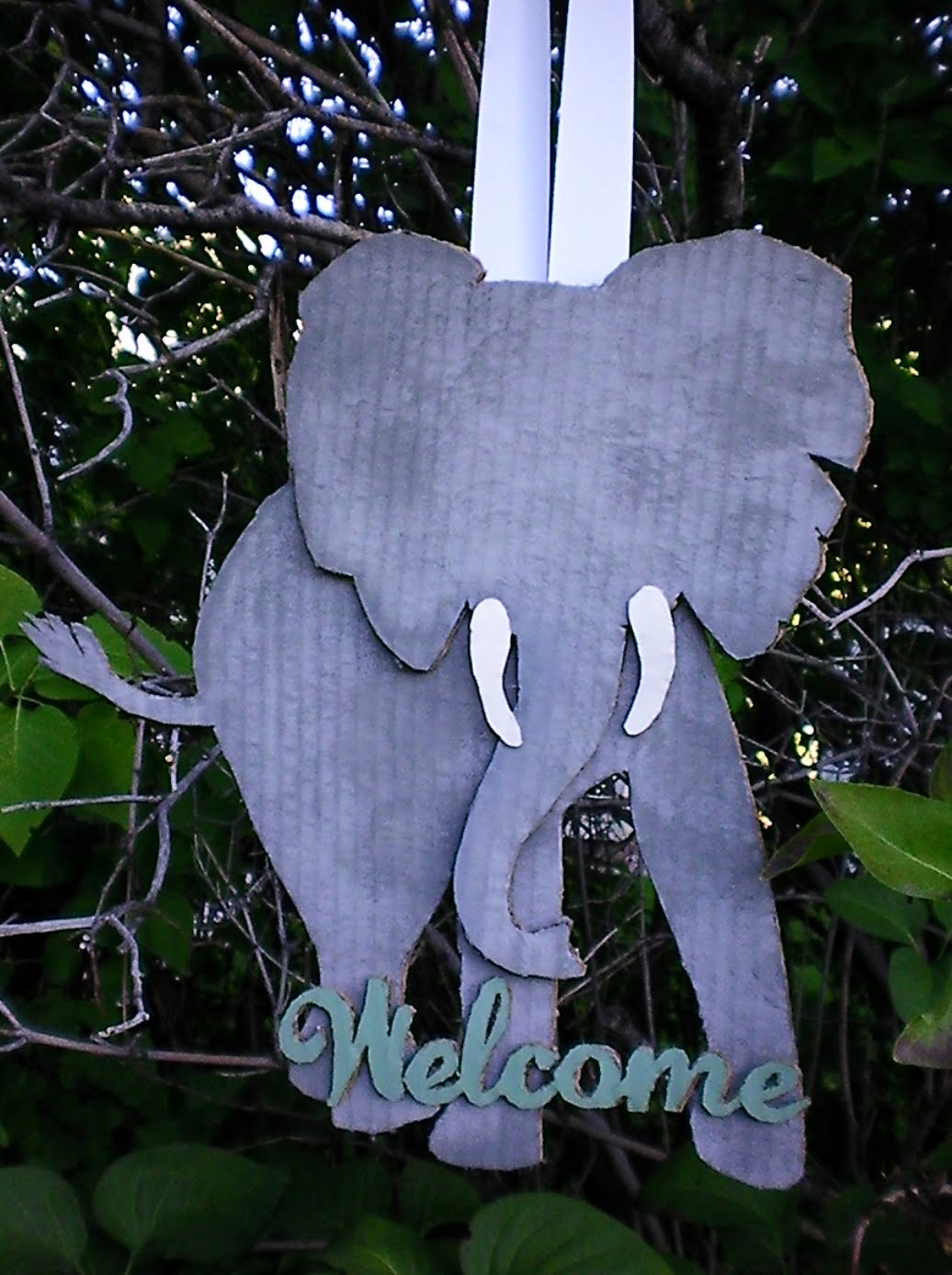 just Lu: An Elephant's Welcome {cardboard sign}