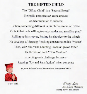 A Collection of Inspirational Poems: The Gifted Child
