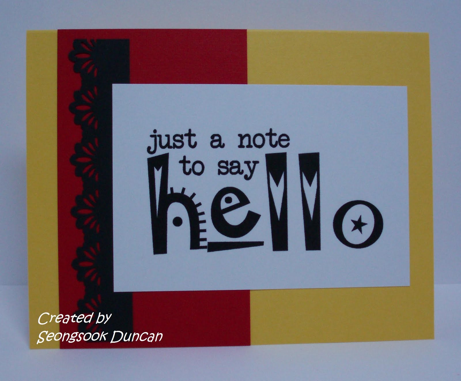 Seongsook's Creations: Sentimental Sundays Challenge #1 - "just a note ...