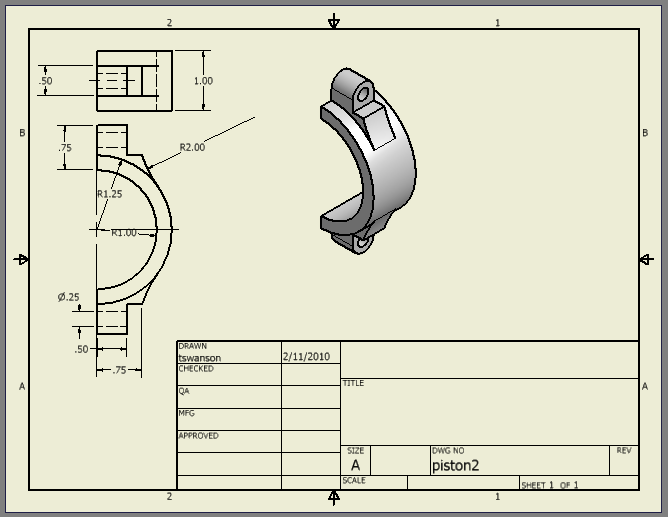 Swanson Engineering: Piston