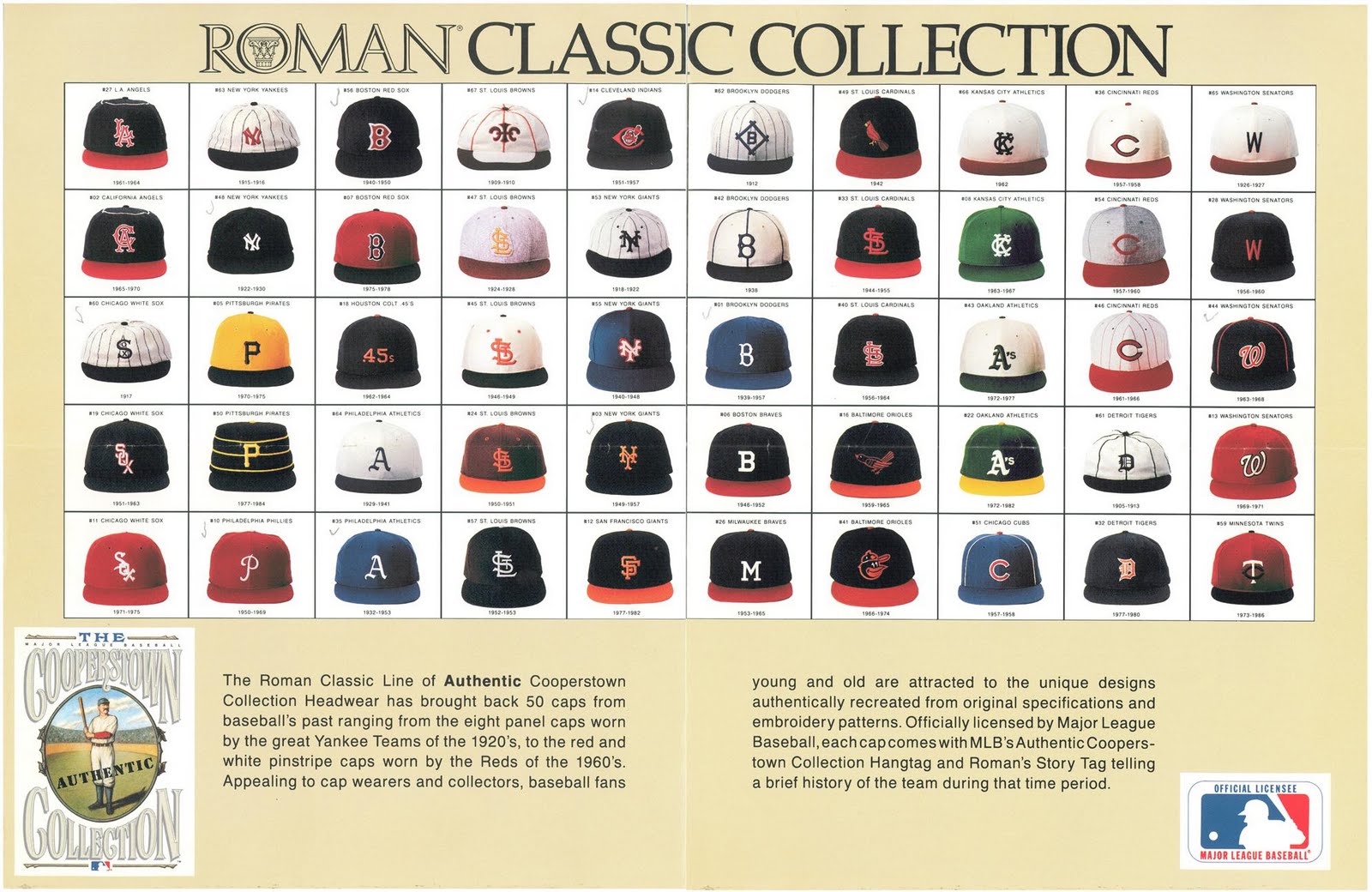 Classic Roman Pro Cap Company Advertisement