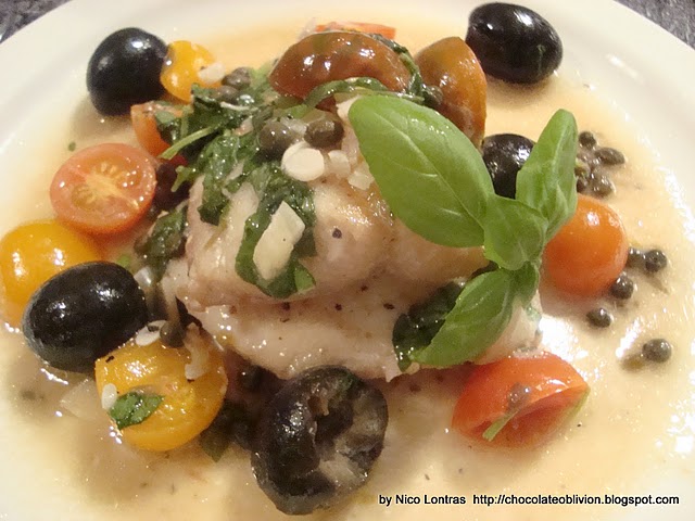 Cooking with Nico and Bianca: Cod in rose wine with olives and basil