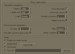 3D vRay: VRay Light Cache