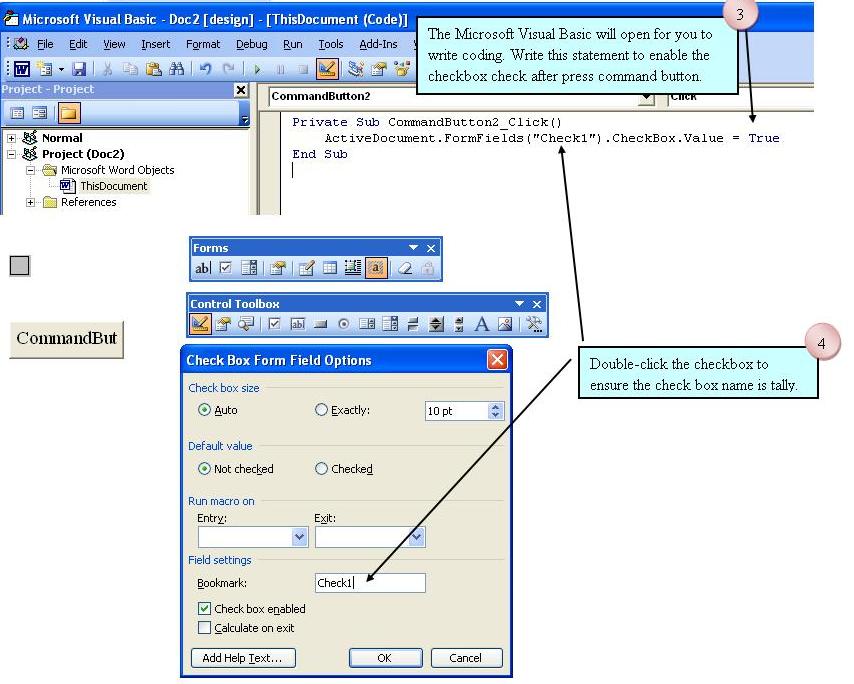 Work Smart By Smart Use Of Microsoft Office: Check box help in Word