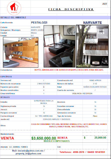 PROPERTY Bienes Raices Inmobiliaria: FICHA DESCRIPTIVA CASA EN ...