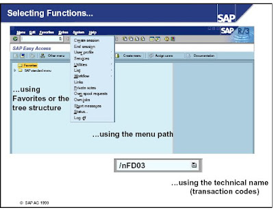 SAP ABAP with screenshots: SAP Navigation