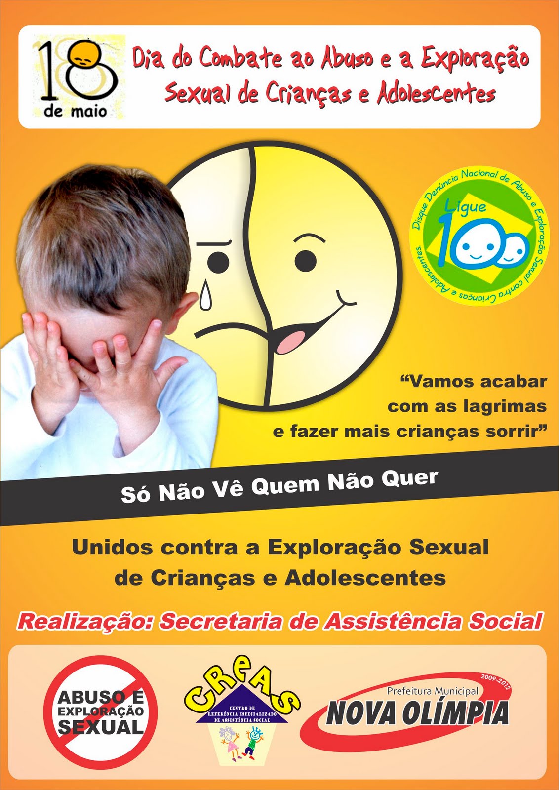 Panfleto Contra Exploração Sexual De Crianças E Adolescentes