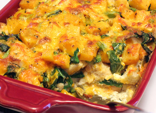 lisa is cooking: Butternut Squash and Cheddar Bread Pudding
