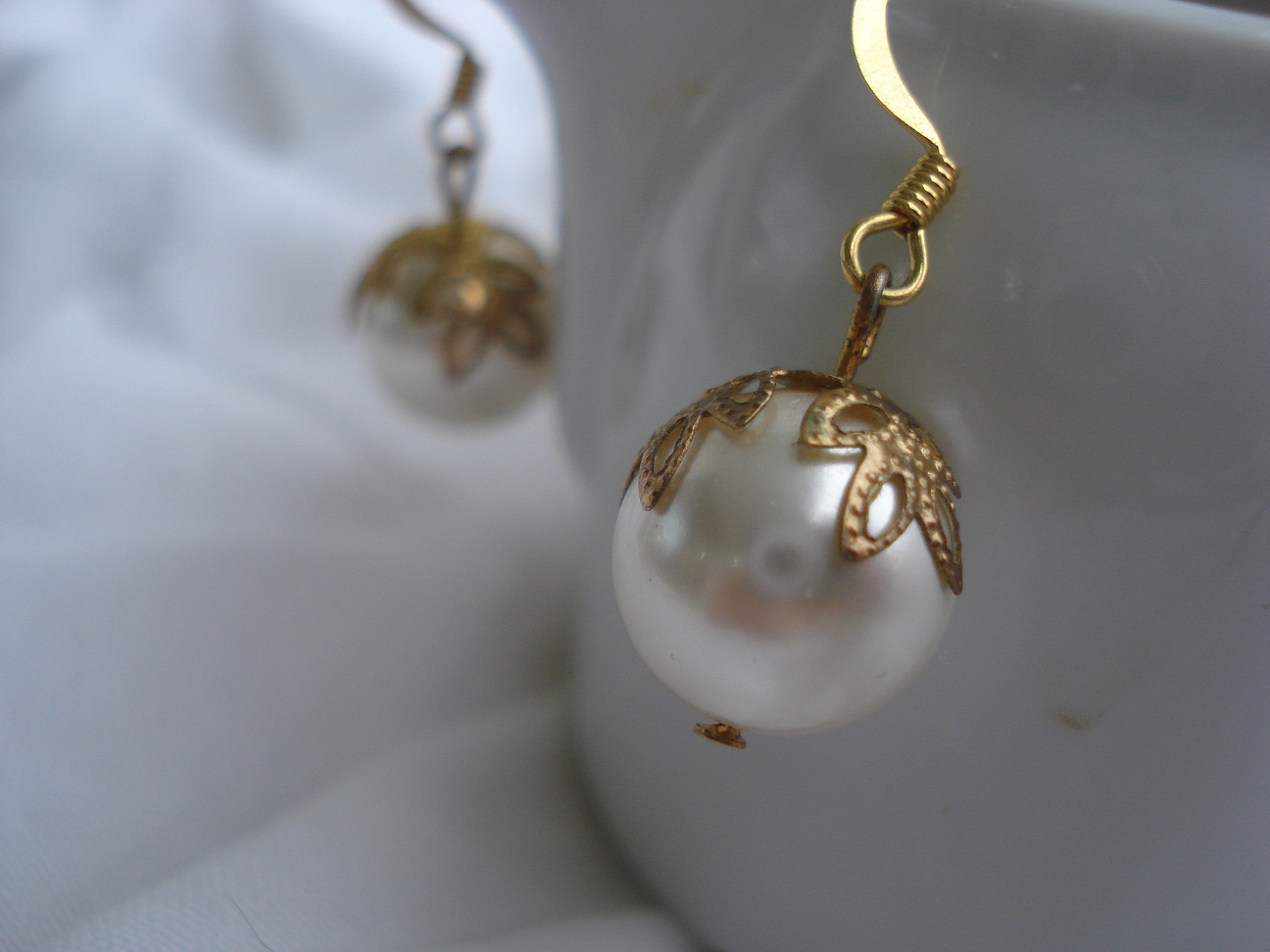 Handmade Jewelry by Nico: Cerceii cu perle mari - 10% reducere din ...