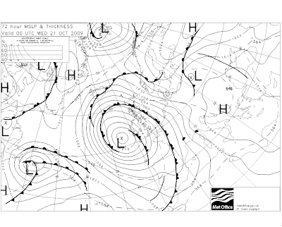 Meteorología. 1º ESO: Mapas con isobaras y frentes