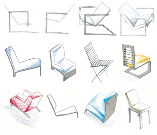 Loeke: Schetsen stoel