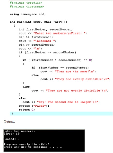 Selection Structure If Else Switch C Lab