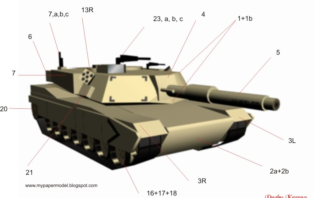 Papercraft and Papermodel: M1A1 Abrams Papercraft Instruction