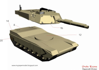 Papercraft and Papermodel: M1A1 Abrams Papercraft Instruction