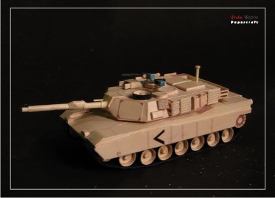 Papercraft and Papermodel: M1A1 Abrams Papercraft (Desert Camo)