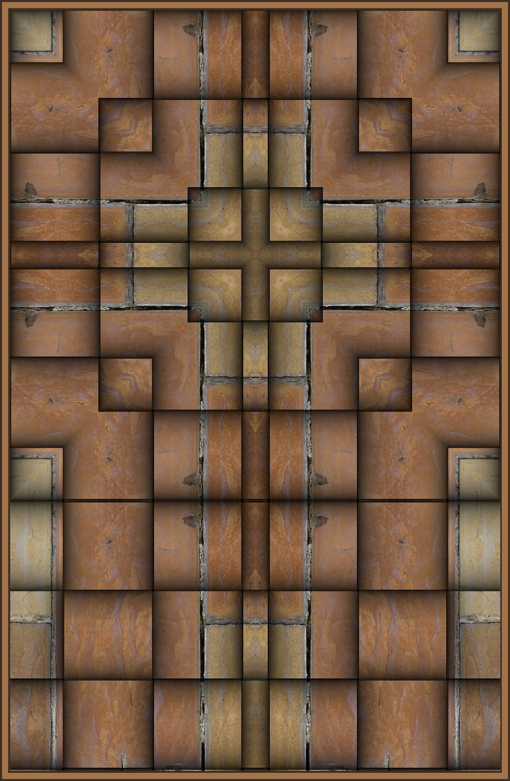 Kaleidoscope-Art-Graphics: Brick Wall Cross