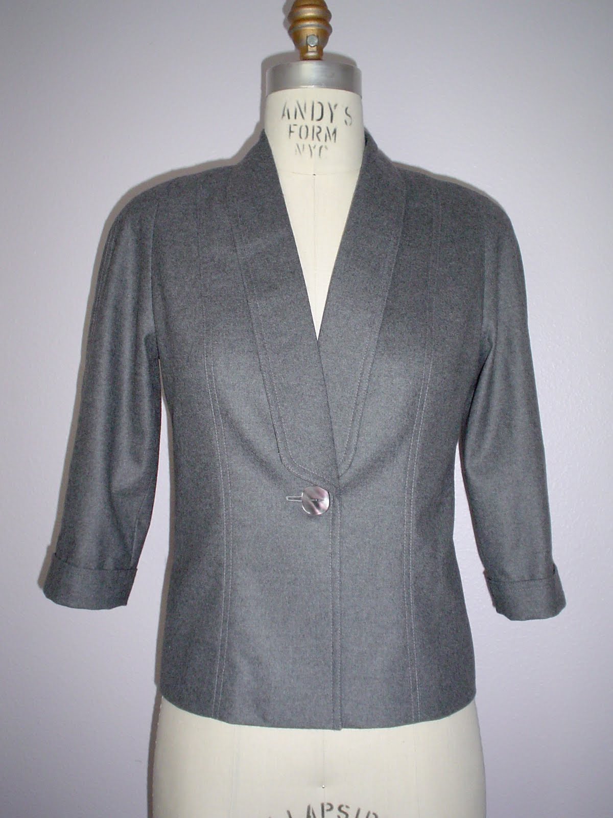 Amanda's Adventures in Sewing: BWOF 9-2008-129 - Gray wool jacket w ...