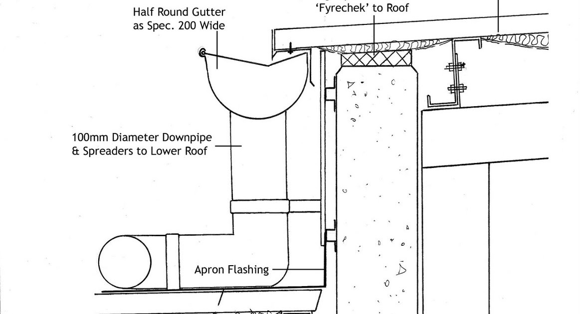 Welcome to David's SRT251 Blog: Drawing Exercise: Downpipe Detail at 1: ...