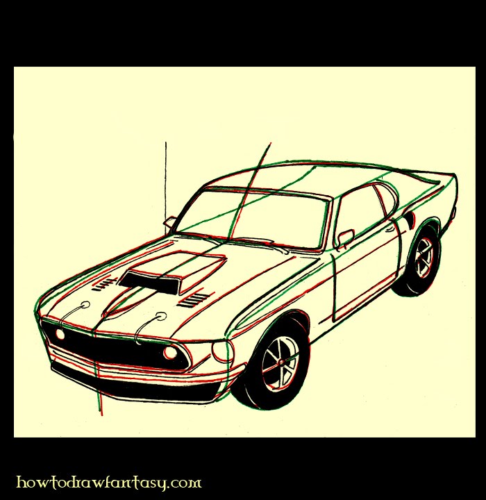 Muscle Cars Mustang: How To Draw A Mustang Boss