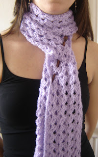 Tejiendo para vos: Bufanda morada de crochet