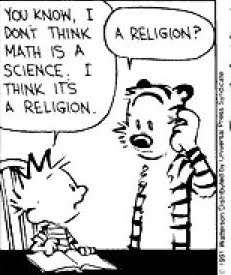 GOPnot4me: Math is a Religion?!? Calvin and Hobbes