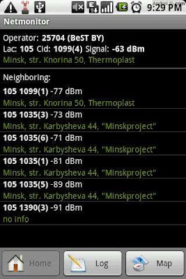 Field Test Display: Google Nexus One Field Test Mode