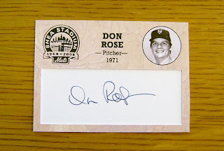 The Amazing Shea Stadium Autograph Project: #150) DON ROSE