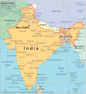 Alemanha e Indía: Localização da Indía
