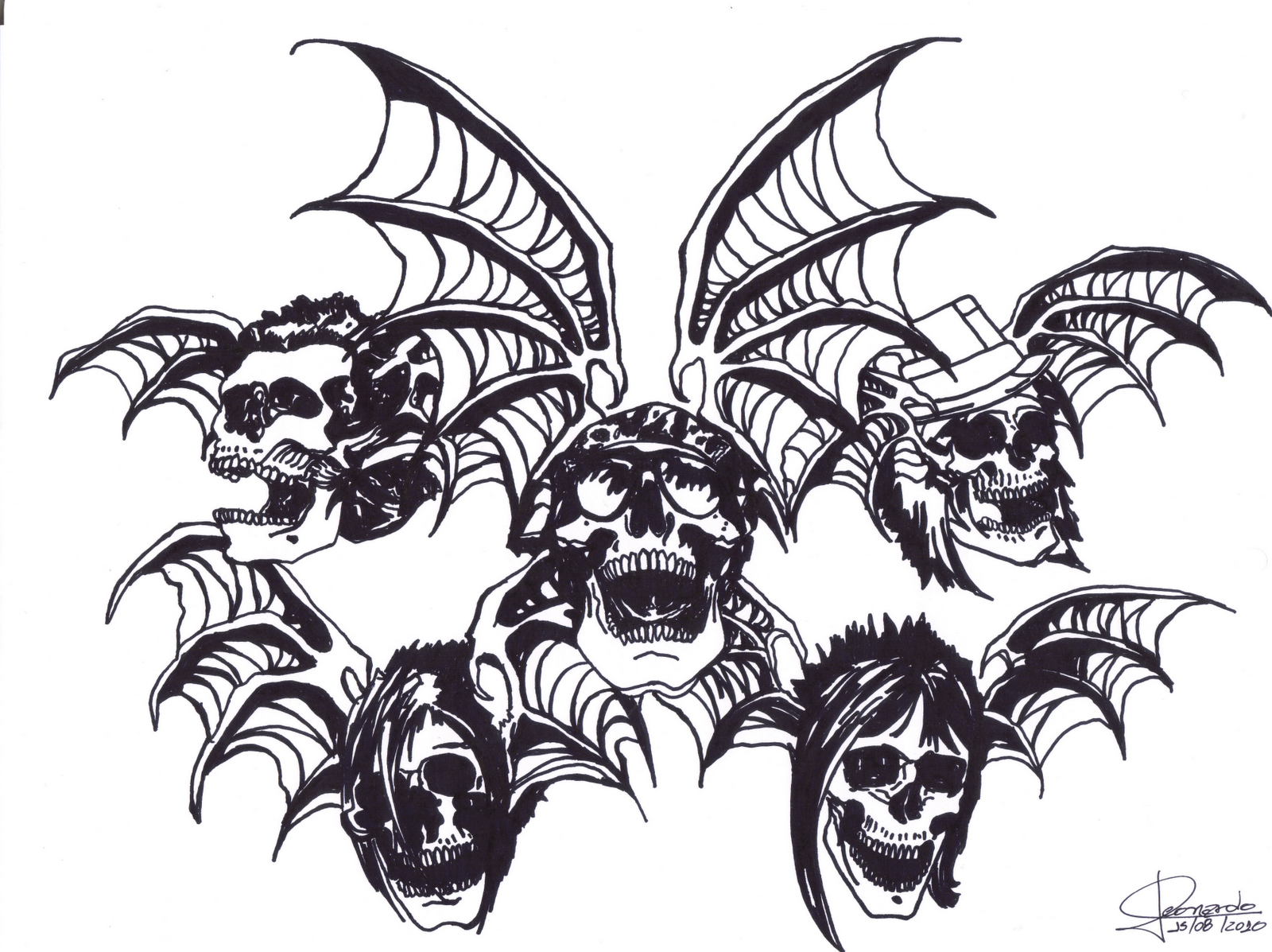 Avenged Sevenfold Sketch Coloring Page