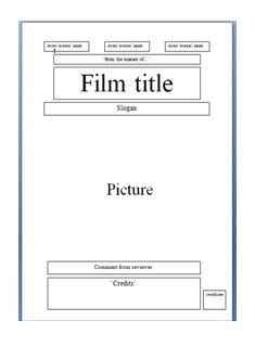 A2 Media Coursework: My film poster layout ideas