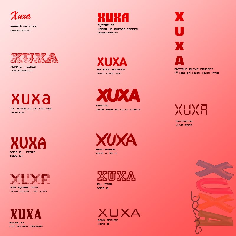 XuxaDowns: FONTES DA XUXA