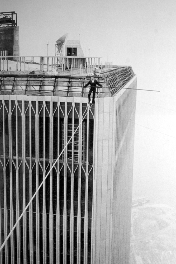 Window seat: Figure heads...Philippe Petit