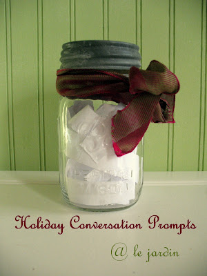 The Pink Peony of Le Jardin: holiday conversation prompts