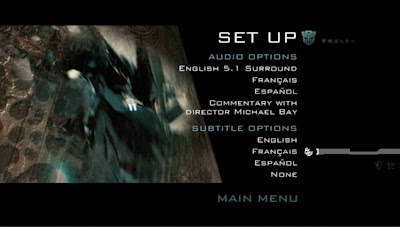 Transformers Live Action Movie Blog (TFLAMB): Transformers DVD Menu ...
