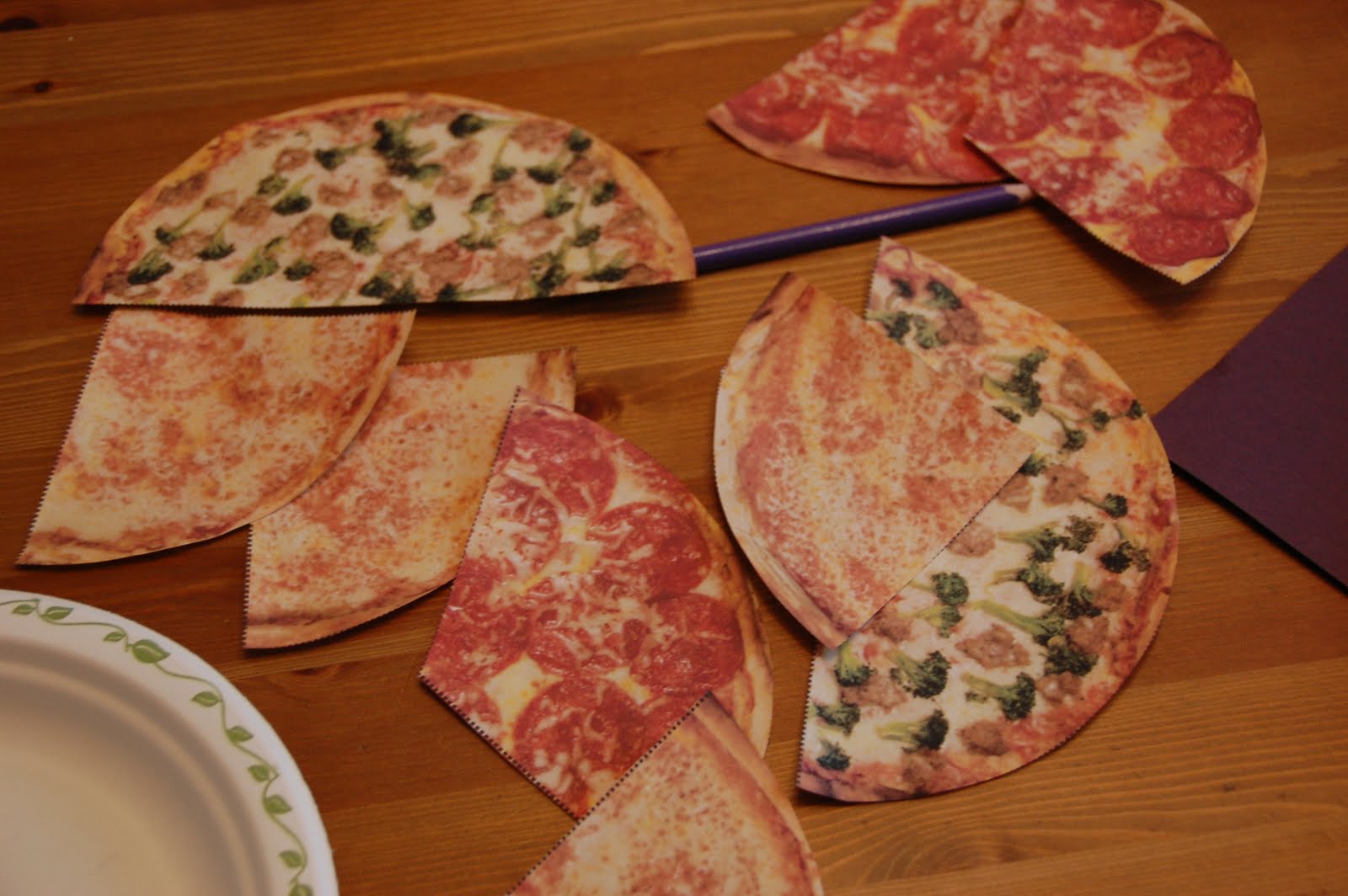 More Mom Time: Pizza fractions