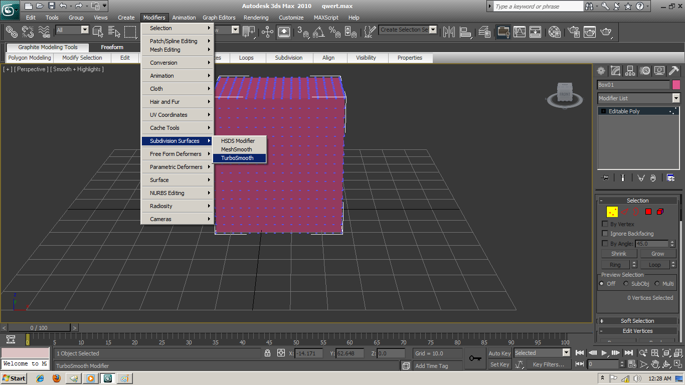 | 3Ds Max Tutorials |: Tutorial 2 : Create a box face
