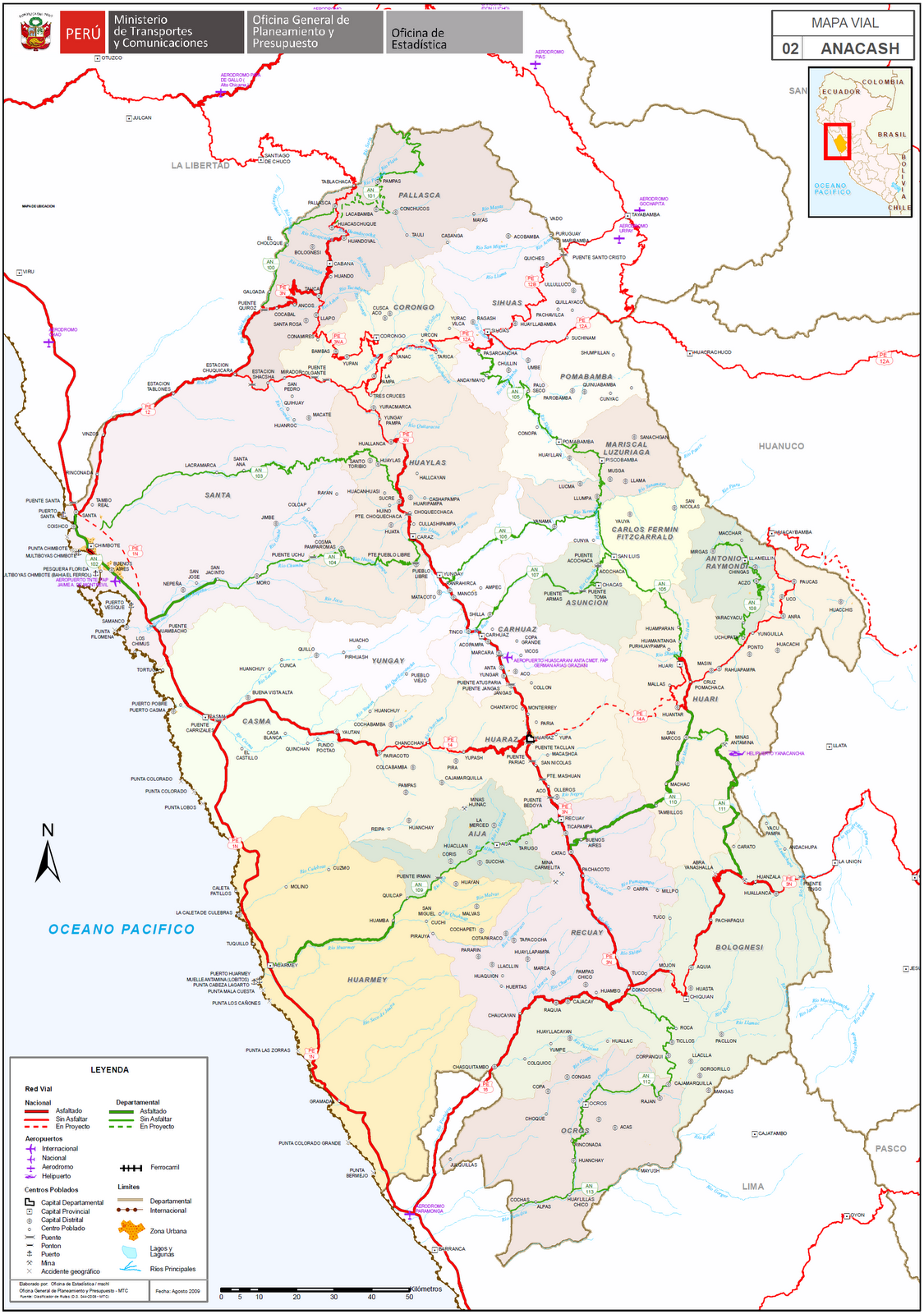 Por las Rutas del Perú: Perú - Ancash (red vial)
