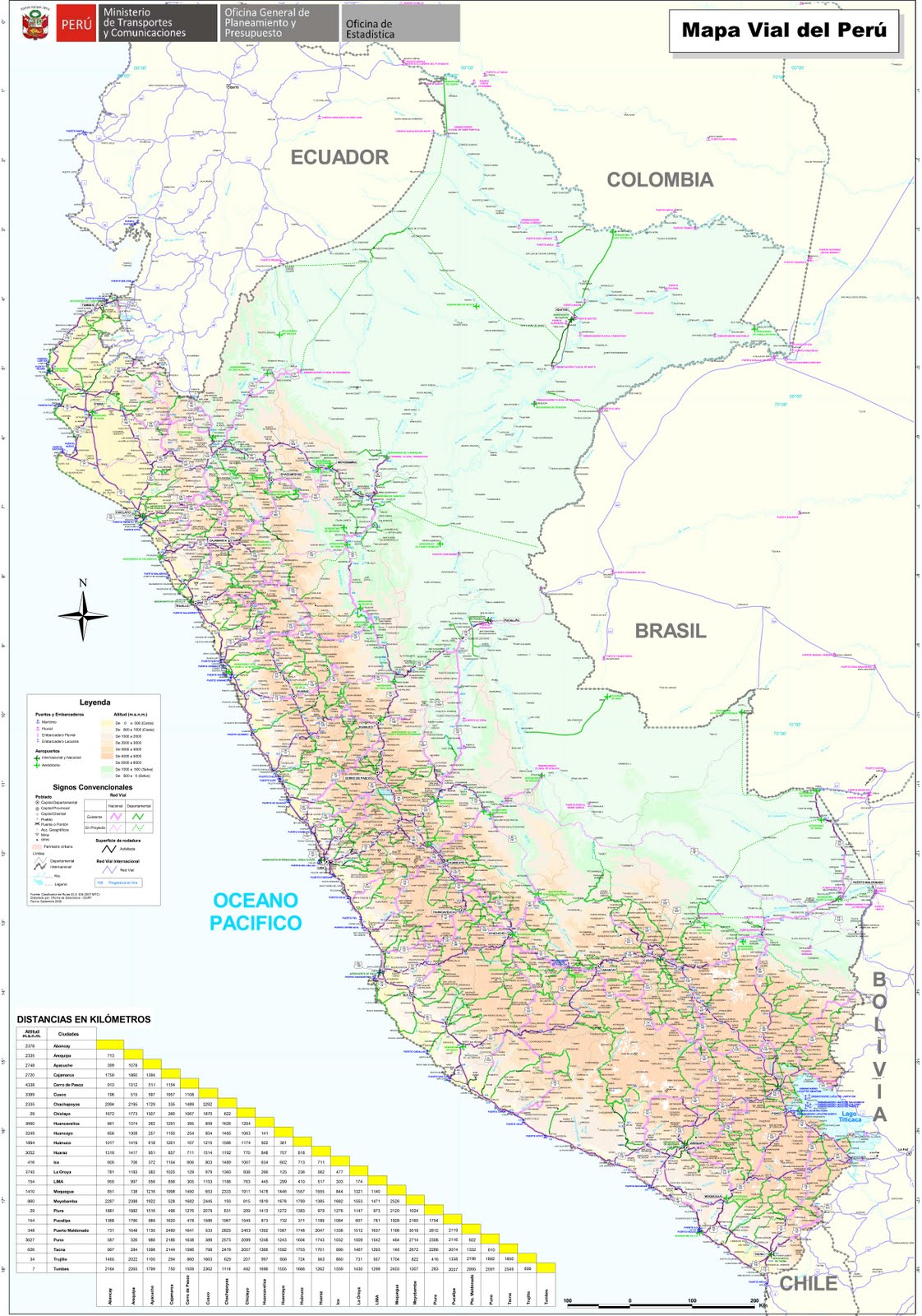 Por las Rutas del Perú: Mapa Vial del Peru