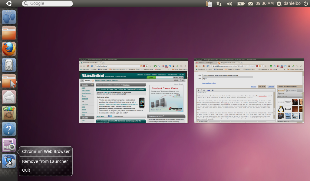 I Been To Ubuntu First Impressions Of The New Unity Netbook Interface
