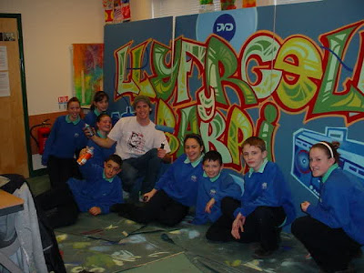 County Library: Art wall