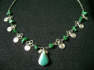 Kurmi Joyeria: collares simples con piedras semi-preciosas 001 al 005