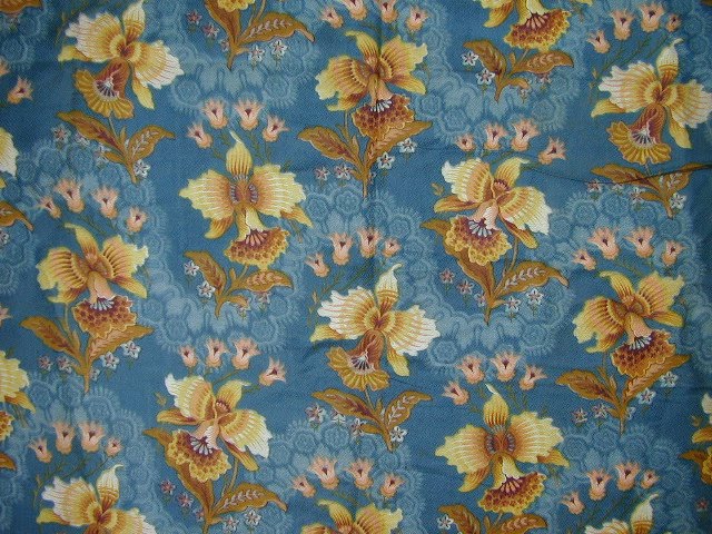 french-treasures: Orchids as motif in French textiles