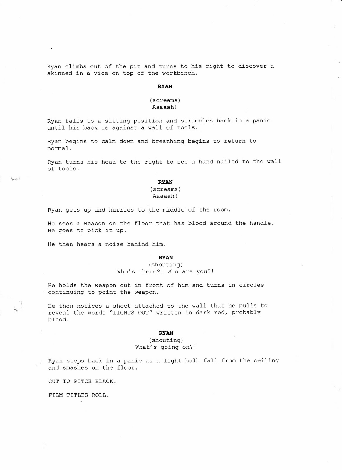 Forbidden Horror Movie Script Forbidden Horror Movie Script