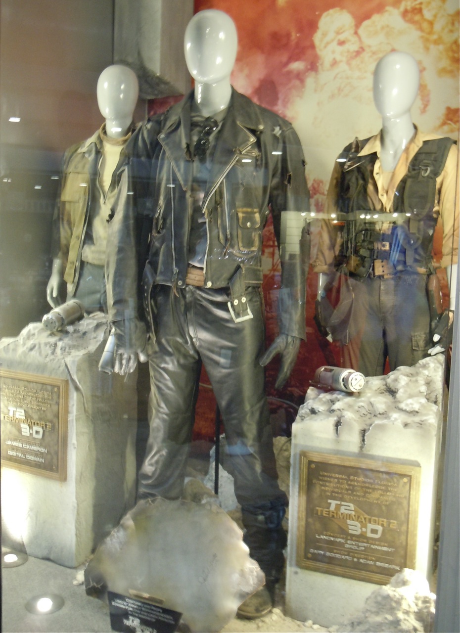 Original costumes worn in Terminator 2: 3D movie attraction ...