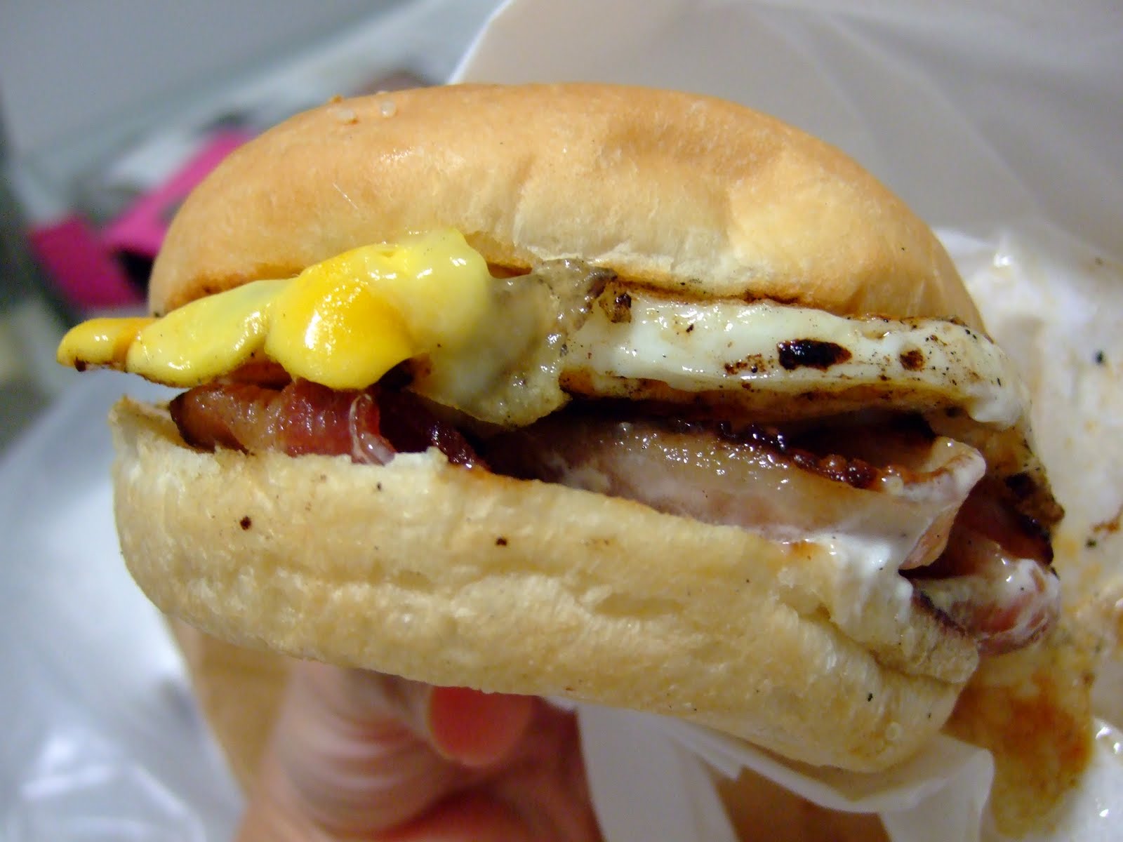 ate too much: Bacon sarnie from Bergs Burgers