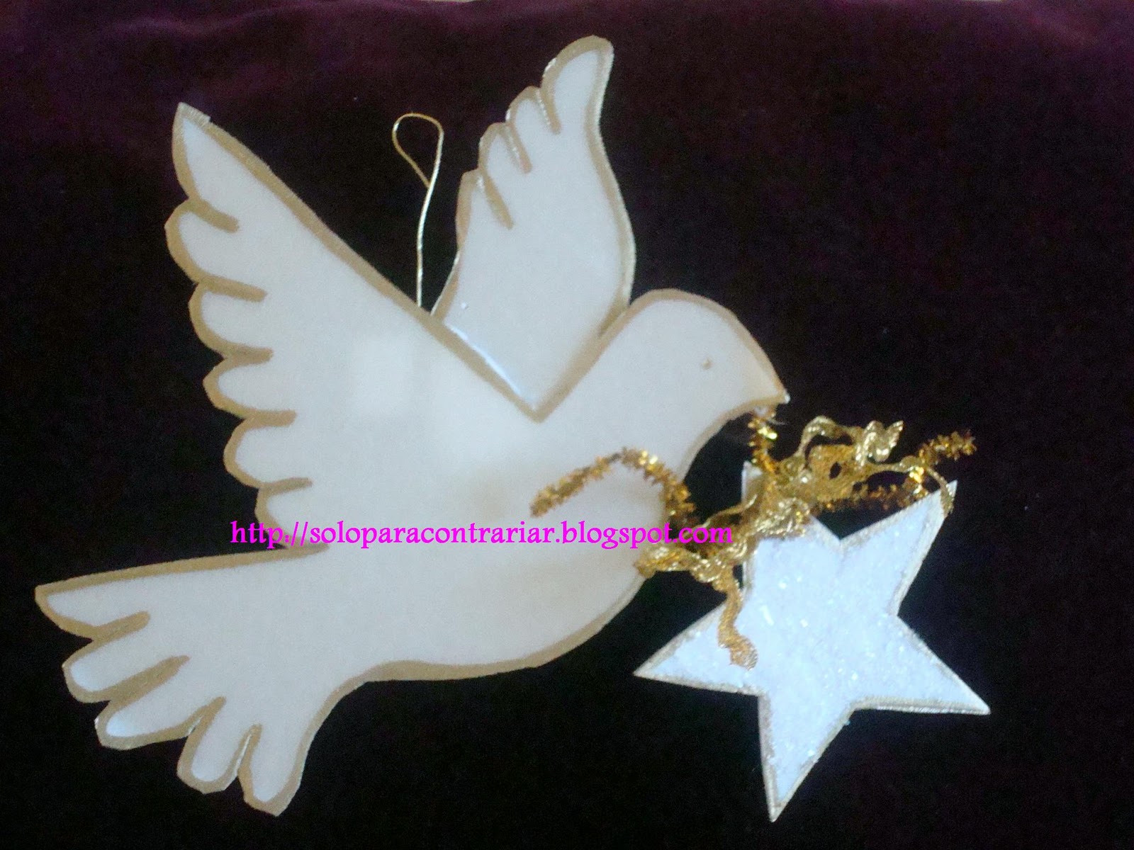 Desde Mi Jardin: Palomas festivas,hechas con.....