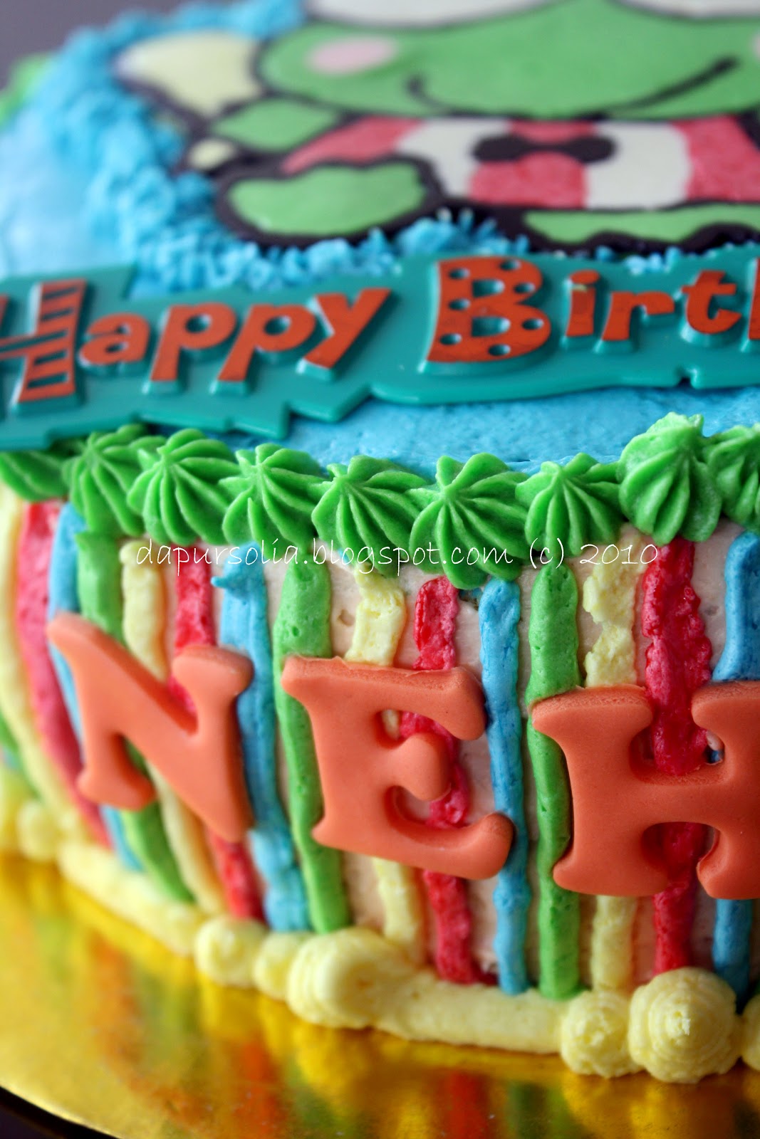 lyta blog: Cute Keropi Cake for Nehan's 1st Birthday