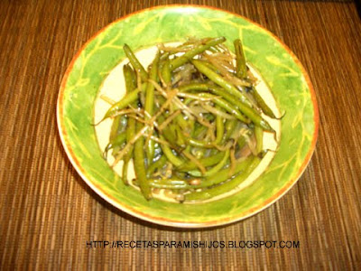 Recetario Spanglish para mis hijos: Chauchas (green beans) rehogadas en ...