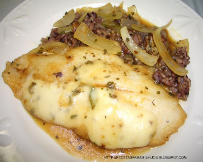 Recetario Spanglish para mis hijos: Filet de pescado con salsa de cebolla